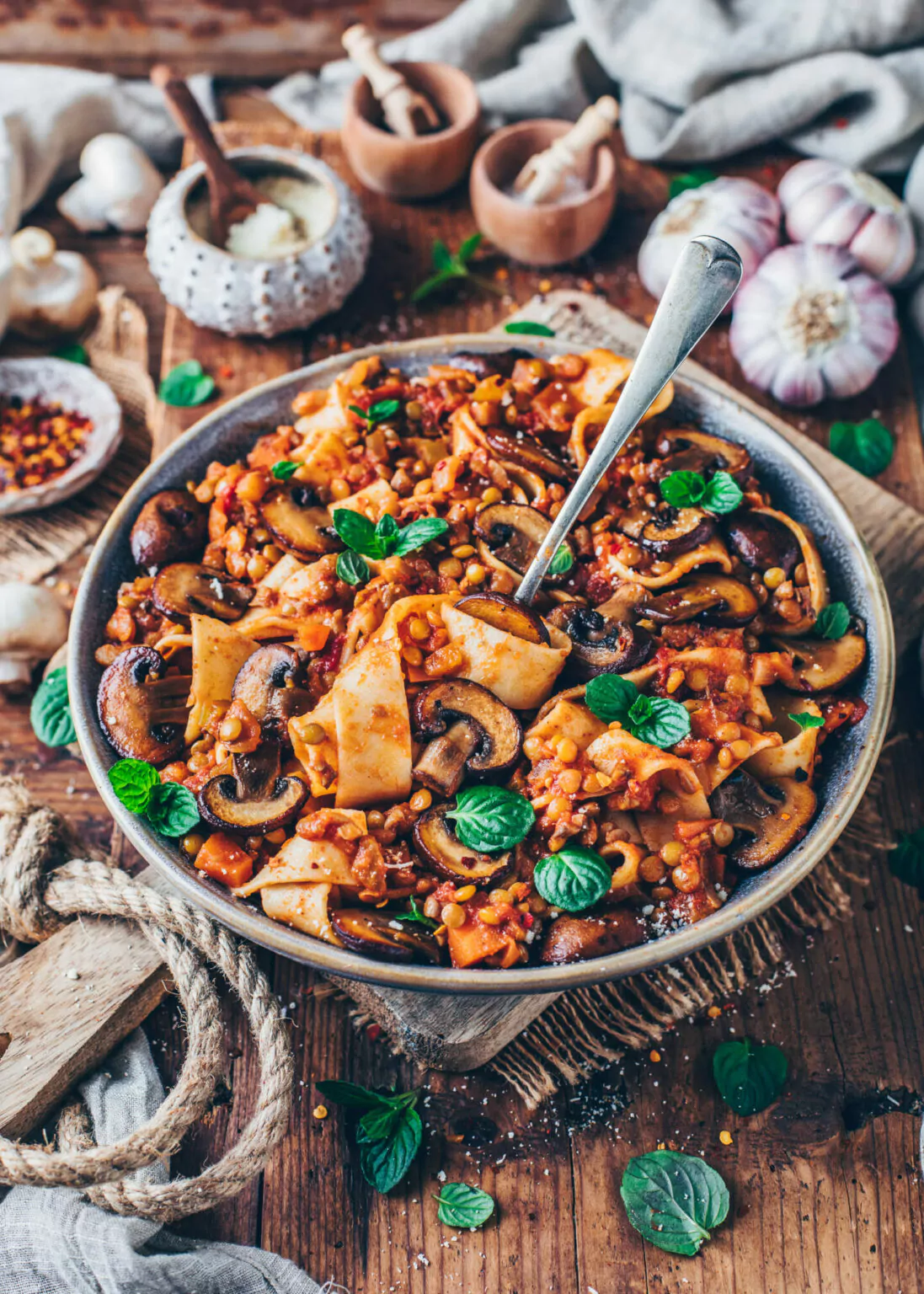Mushroom & Lentil Ragu | Best Vegan Recipe - Bianca Zapatka | Recipes