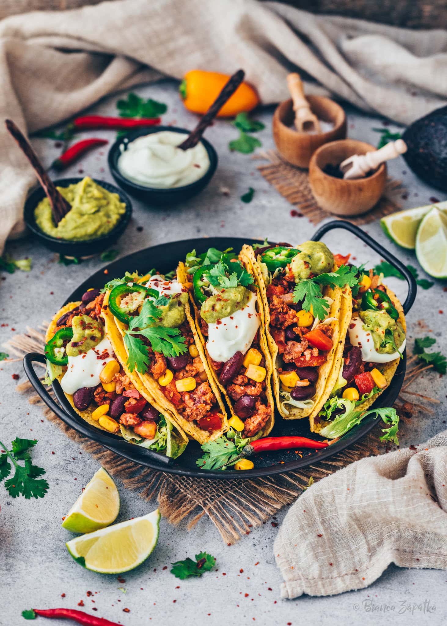 Vegan Tacos Recipe - Easy Mexican Street Food - Bianca Zapatka | Recipes